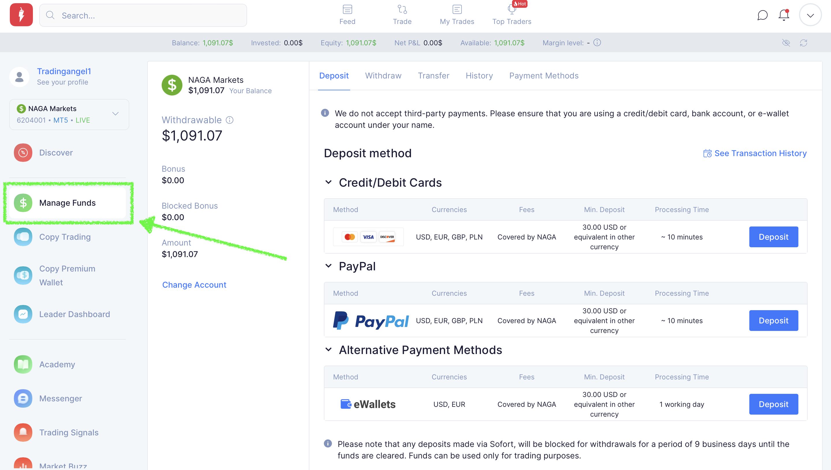 What withdrawal methods are supported? – NAGA South Africa